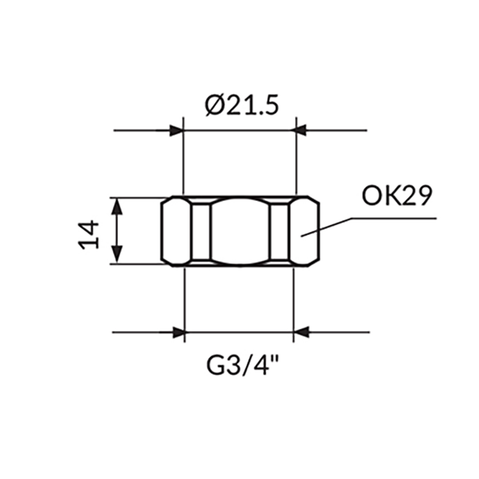 Navrtka 3/4 CH PN34 - Keeptank