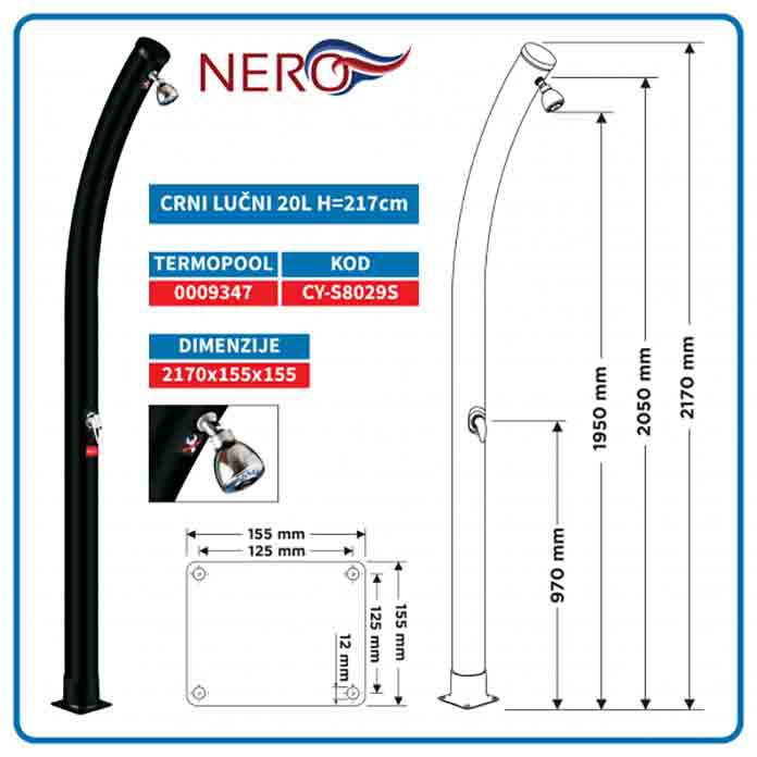 SOLARNI TUS PVC NERO LUCNI 20L CY-S8029S - Keeptank