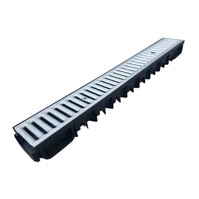 Dvorišni linijski slivnik sa pocinkovanom rešetkom 13cm x7.5 cm - Keeptank