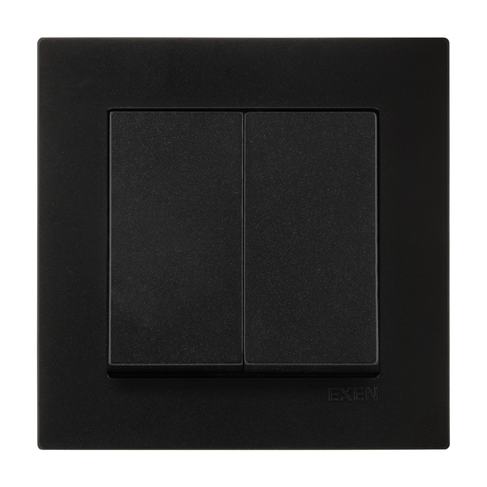 EXEN Karell serijski prekidač 200-141402-202 – metalik crni, 10A/250V ...